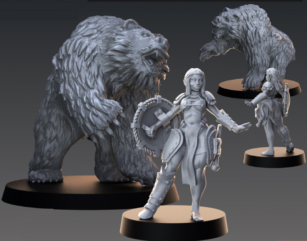 HeroQuest Mythic Druid & Bear Replacement | eBay