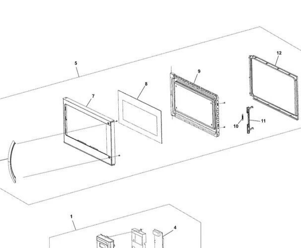 Frigidaire Microwave : Inner Frame / Door Choke : White (5304472459 ...