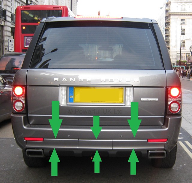3 PC Insert Trim Kit for Range Rover L322 Exterior Design Pack Rear ...