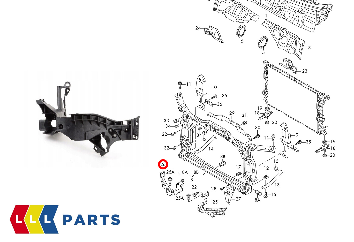 NEW GENUINE AUDI RS5 2012 - 2016 HEADLIGHT MOUNTING BRACKET RIGHT O/S ...