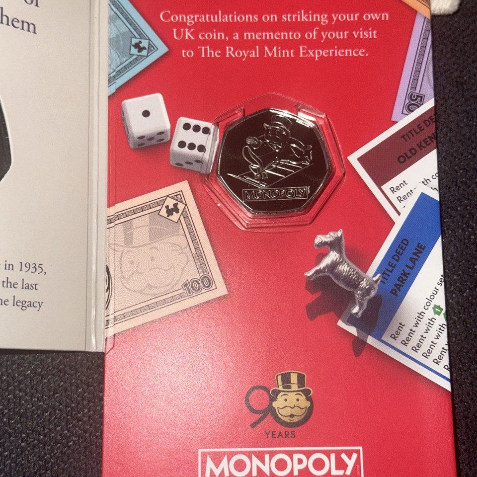 IN HAND ready to send Royal Mint Strike Your Own 2025 Monopoly 50p coin ...