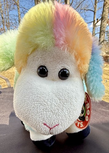 Peak A Boo Sheep Lamb Plush Toy Pastel Rainbow NEW 10" Stuffed Animal w ...