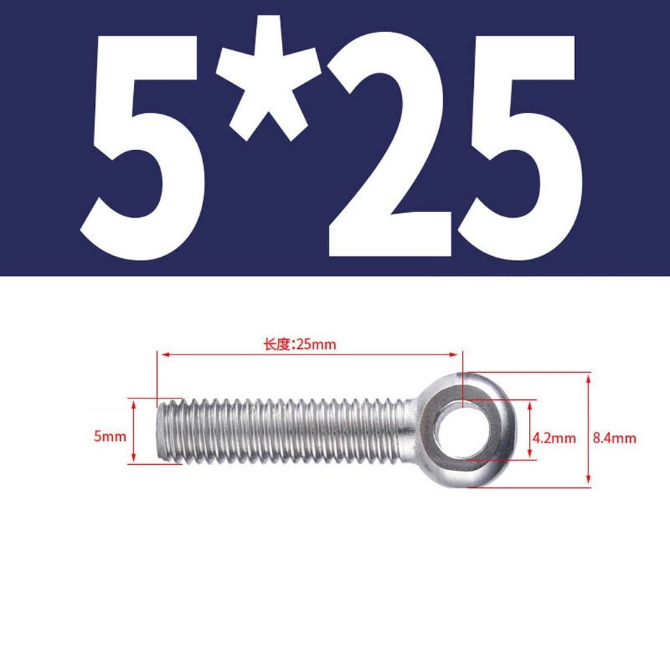 M5-M20 A2 Stainless Steel Eye Bolt, Ring Bolt Machinery Lifting Eye ...