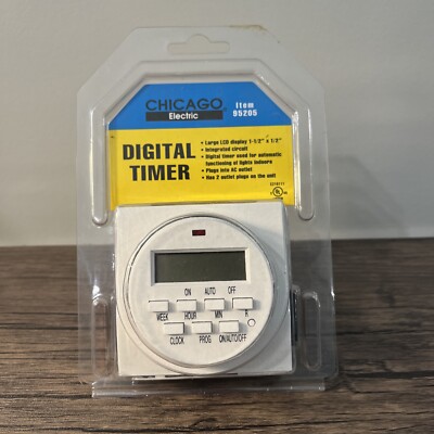 Chicago Electric Digital LCD Timer for Lamps & Appliances | eBay
