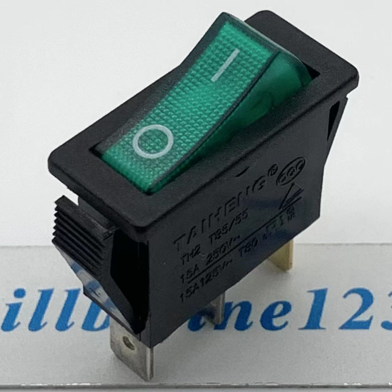 TAIHENG TH2 T85 T120 Green Lamp Rocker Switch 3 Pins 2 Positions 15A ...