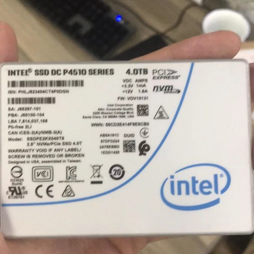 Intel SSD 4TB P4510 Series DC NVME U.2 SSDPE2KX040T8 VDV10131-Solid ...