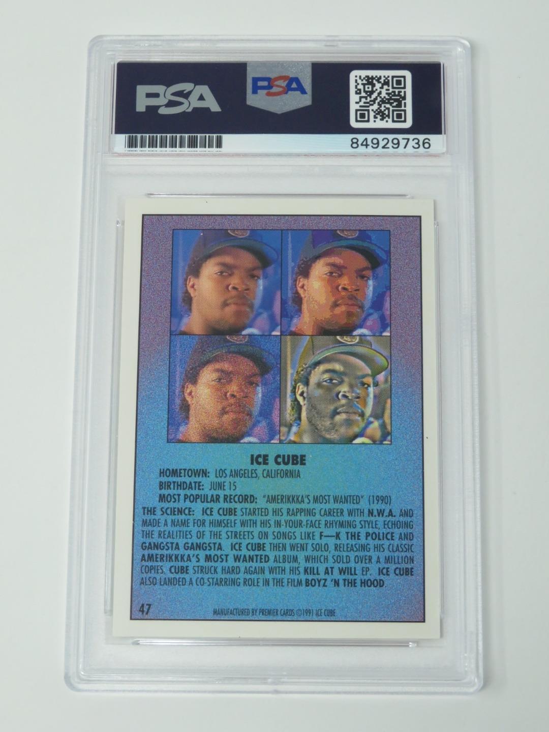 Ice Cube NWA Signed Autograph Auto 1991 Premier Rap Pack Rookie Card 47 ...