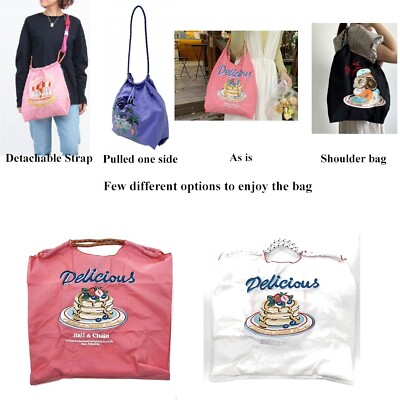 Eco-Friendly Pancake Embroidered Nylon Shopper Bag | eBay