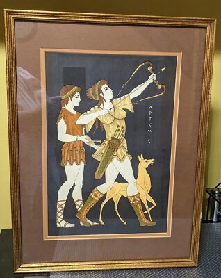 VTG "ARTEMIS" Greece Goddess Of Hunting & Wild Animals, Lithograph ...