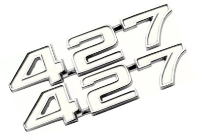 427 Front Fender Emblems White & Chrome Trim For 1969 Camaro & 1969-74 ...