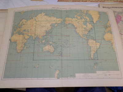 Early 1900s Antique COLOR Map///THE WORLD | eBay
