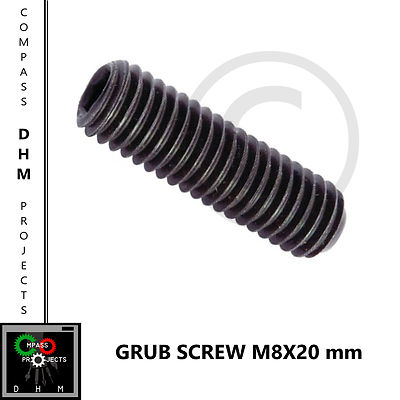 Grano M8x20 brugola in acciaio - steel grub screws M8*20 - Reprap CNC ...
