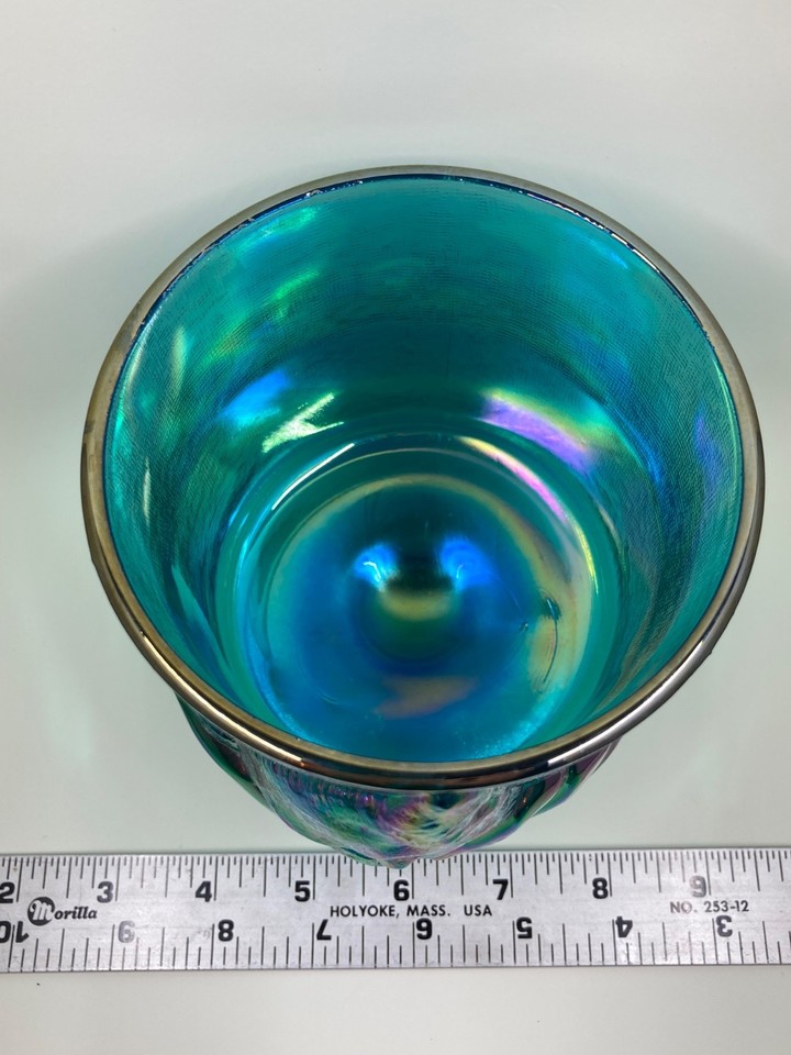 Fenton Chessie Cat Candy Jar Iridescent Sapphire Blue 1988 8" tall | eBay