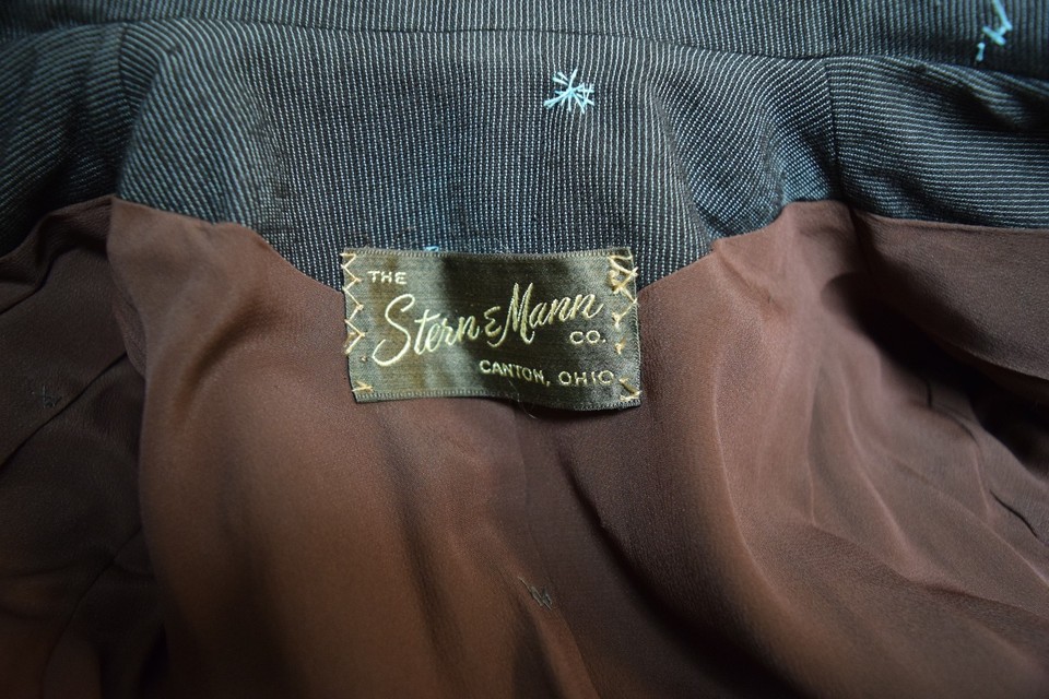 VTG 1930s/40s Stern & Mann Fitted Jacket w WabiSabi Sashiko Visible ...