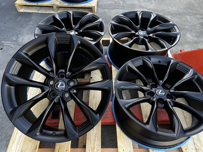 21” FORGED LEXUS LC500 BLACK STAGGERED WHEELS OEM STOCK FACTORY LS500 ...
