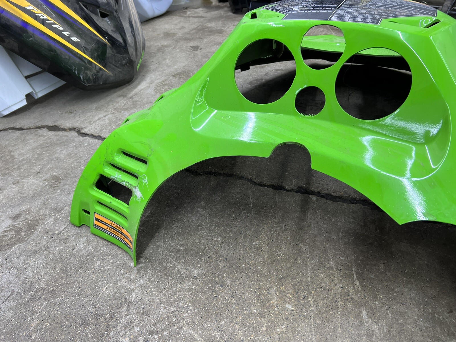 1999-2001 99 00 01 Arctic Cat ZRT 800 Snowmobile Green Hood Thundercat ...