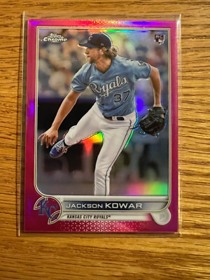 2022 TOPPS CHROME Jackson Kowar PINK REFRACTOR ROOKIE PARALLEL CARD ...