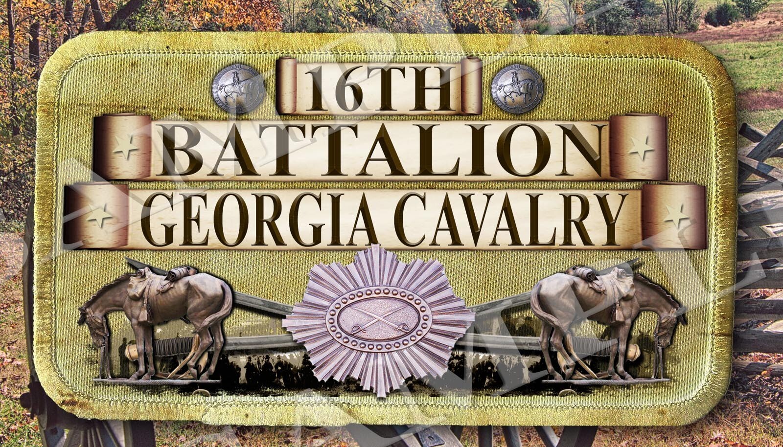 16th Battalion Georgia Cavalry American Civil War themed LARGE Iron on ...