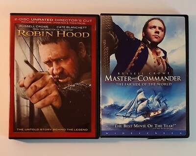 Russell Crowe Double-Feature - Robin Hood with Master And Commander DVDs | eBay