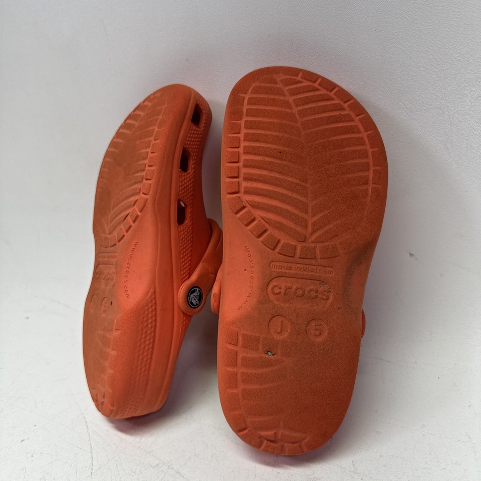 Crocs Classic Junior Size 5 Tangerine Orange Unisex Clog Sandal Shoe | eBay