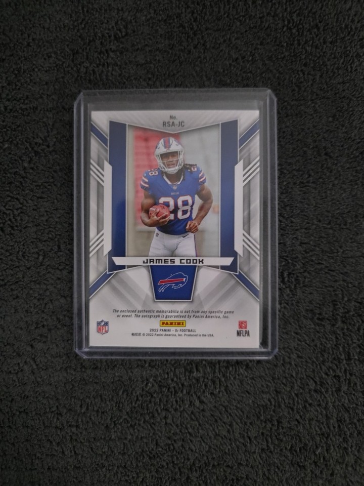 2022 Panini XR -Rookie Swatch Autographs James Cook #RSA-JC Red /75(AU ...