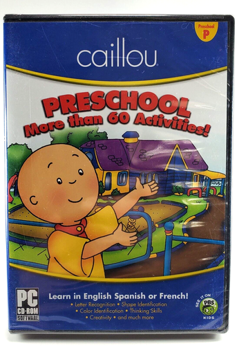 CAILLOU CD-Rom PC Video Game! More Than 60 Preschool Activities! PBS ...