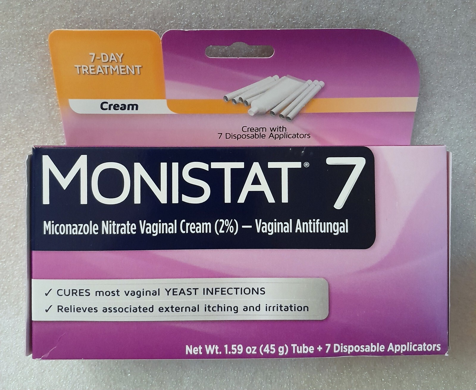 MONISTAT 7 Miconazole Yeast Infection Cream Suppositories, 7-Day ...