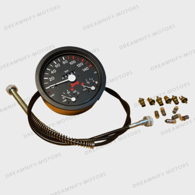 Fits Willys All Jeeps- MB CJ M38 M38A Speedometer Gauge Dash Cluster ...
