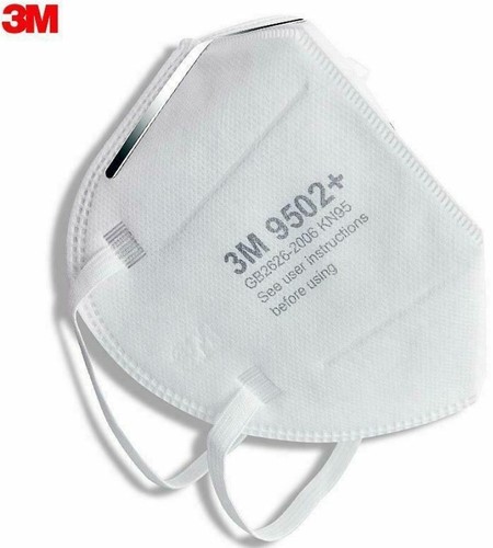 3M 9502+ KN95 Masks Pack of 50 Dust Particulate Respirators SEALED ...