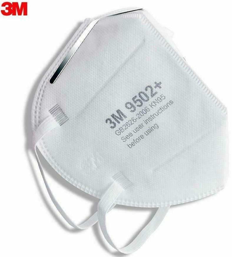3M 9502+ KN95 Masks Pack of 50 Dust Particulate Respirators SEALED ...