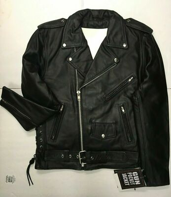 THE BIKERS ZONE Men's Leather Motorcycle Jacket Zip-out liner NWT | eBay