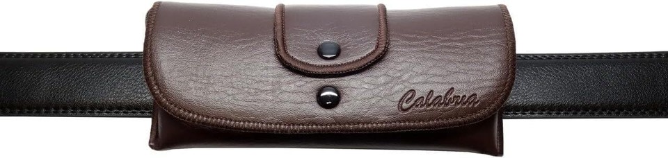 Double Snap Belt Loop Eyeglass Case 4 PACK 2 Black&2 Brown PU Leather ...