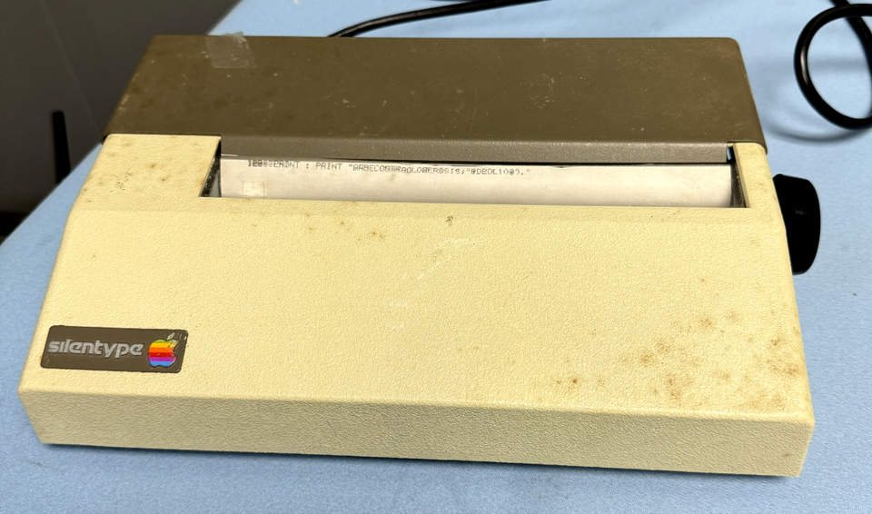 Vintage Apple II Plus Computer w/ Silentype Printer, Disk Drive ...
