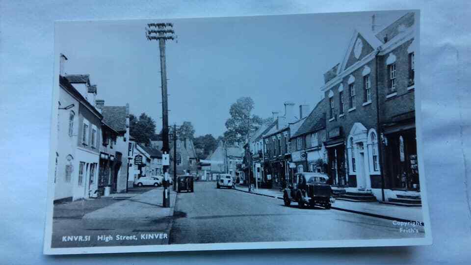 Vintage postcard real photo High Street cars life travel Kinver 1950s ...
