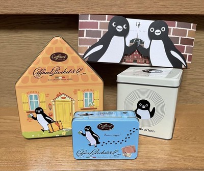 Suica Penguin 3 Cans Of Sweets Caffarel/Baumkuchen With Bonus japan | eBay