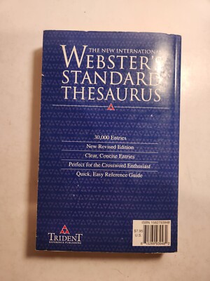 2006 The New International WEBSTER'S Standard Thesaurus LARGE PRINT | eBay