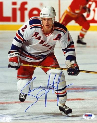 Brian Leetch SIGNED 8x10 Photo New York Rangers HOF PSA/DNA AUTOGRAPHED ...