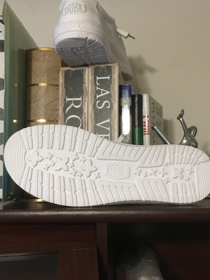 Utah Utes NCAA Loafer Mens 12 White Hey Dudes Wally Sport Mesh Lace ...