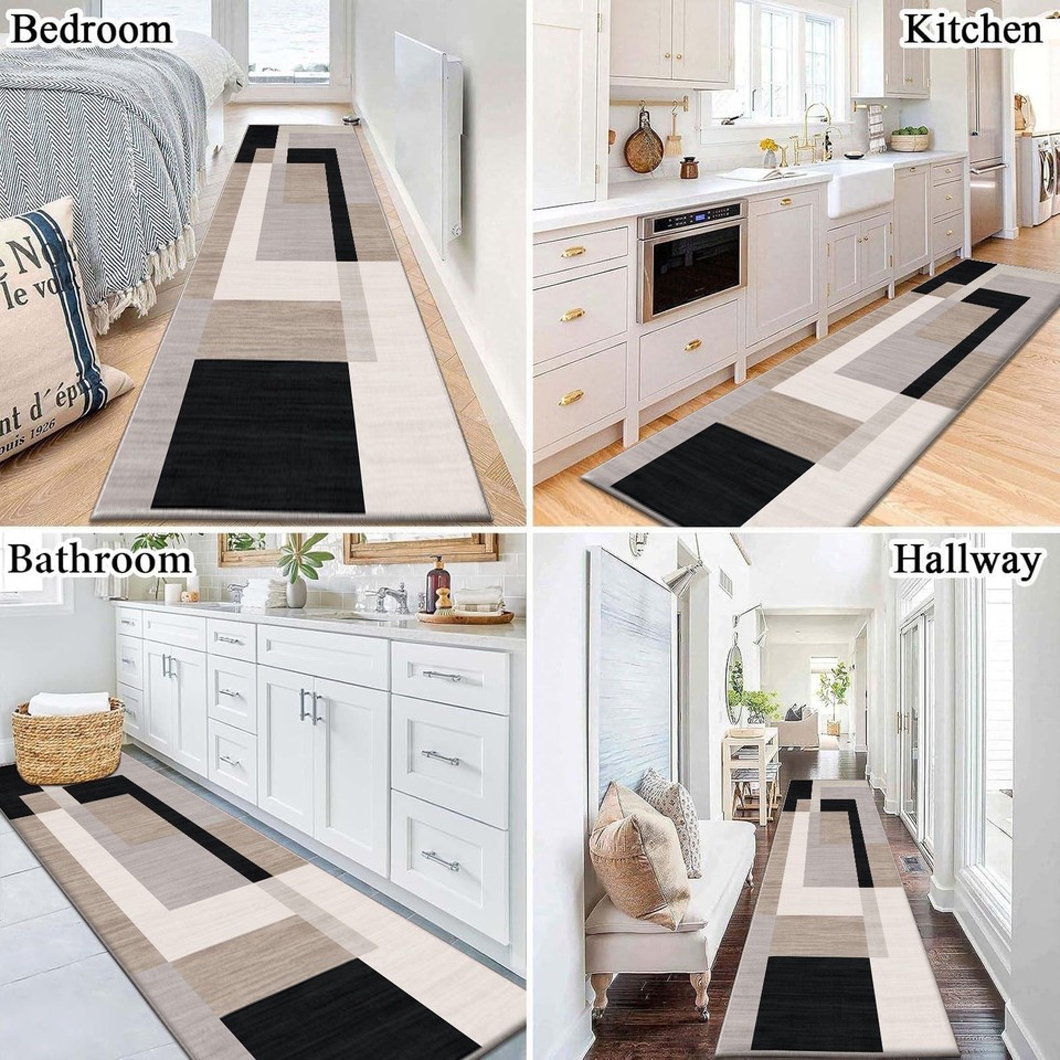 Long Hallway Runner Washable Rug Non Slip Kitchen Runner Door Mat ...