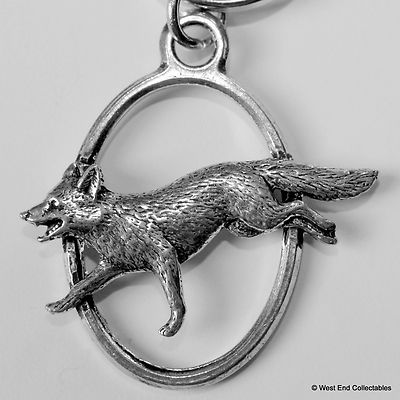 Red Fox Pewter Keyring Chain - British Hand Crafted - Hunting Shooting ...