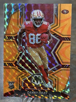 2022 Mosaic Football 🏈DANNY GRAY🏈 Orange Reactive Rookie Card-MAKE an ...