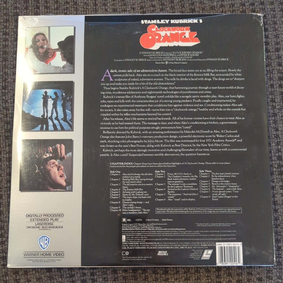Clockwork Orange (Laserdisc 2-Disc Set) Stanley Kubrick. New. Sealed | eBay