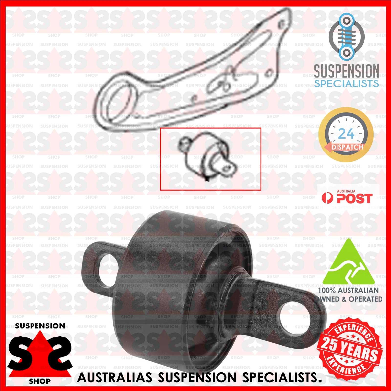 Rear Axle Left Mounting, Control/Trailing Arm Suit KIA Soul Ii (Ps) 2.0 ...