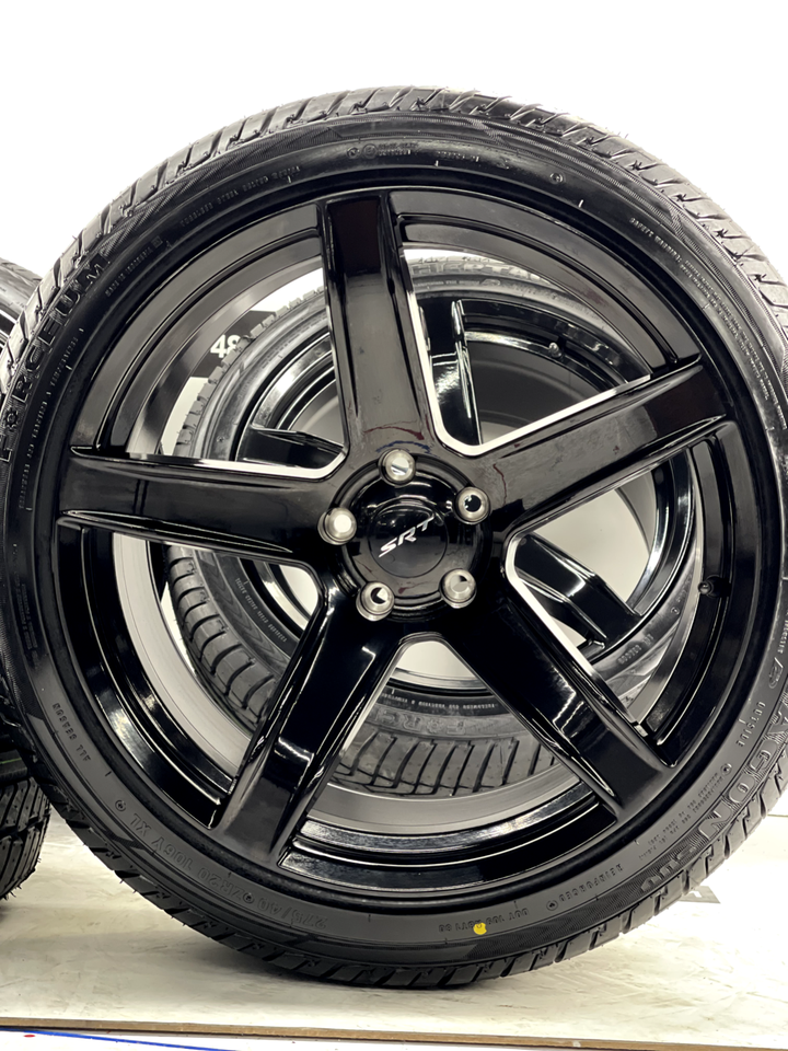 20" DODGE & DEMON SRT HELLCAT STYLE WHEELS TIRES REDEYE RIMS 5x115 X11 ...