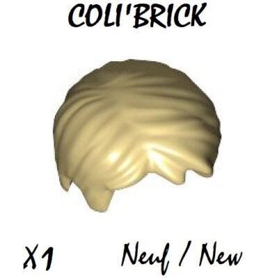 Lego 62810 - 1x Perruque Cheveux Minifig Hair male - Beige / Tan ...