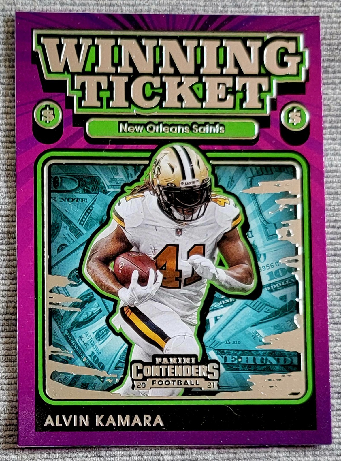 ALVIN KAMARA 2021 PANINI CONTENDERS WINNING TICKET PURPLE INSERT #WT ...