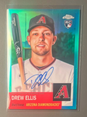2022 Topps Chrome Platinum Anniversary Drew Ellis Aqua Refractor RC ...