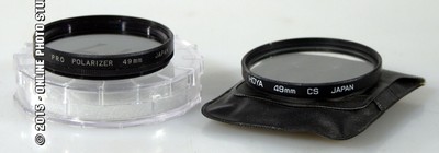 49mm CENTER SPOT FILTER AND POLARIZER | eBay