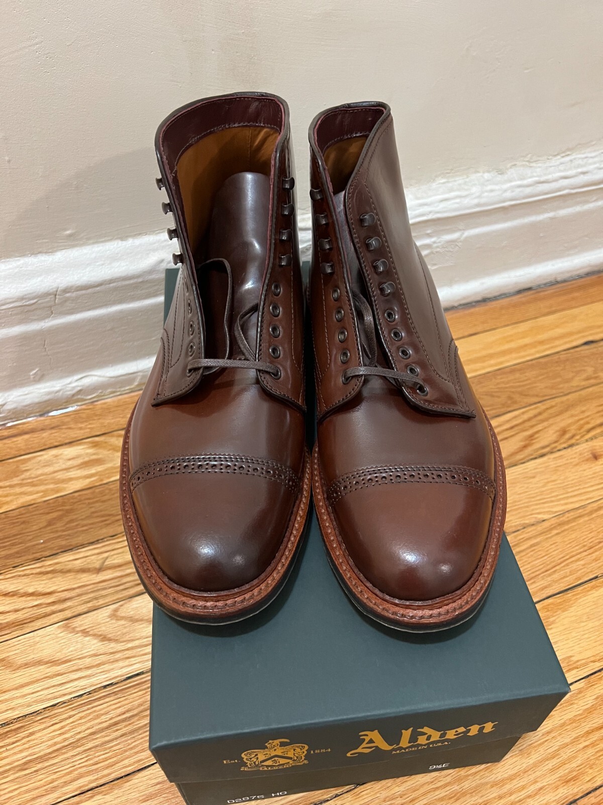 Alden D2875HC Color 4 Shell Cordovan Perforated Cap Toe Boot | Alden ...