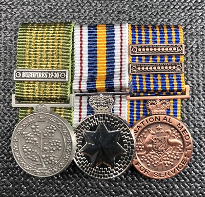 Emergency, B/Fire Clasp, Police & National Medal, 2 x Clasp, Replica ...